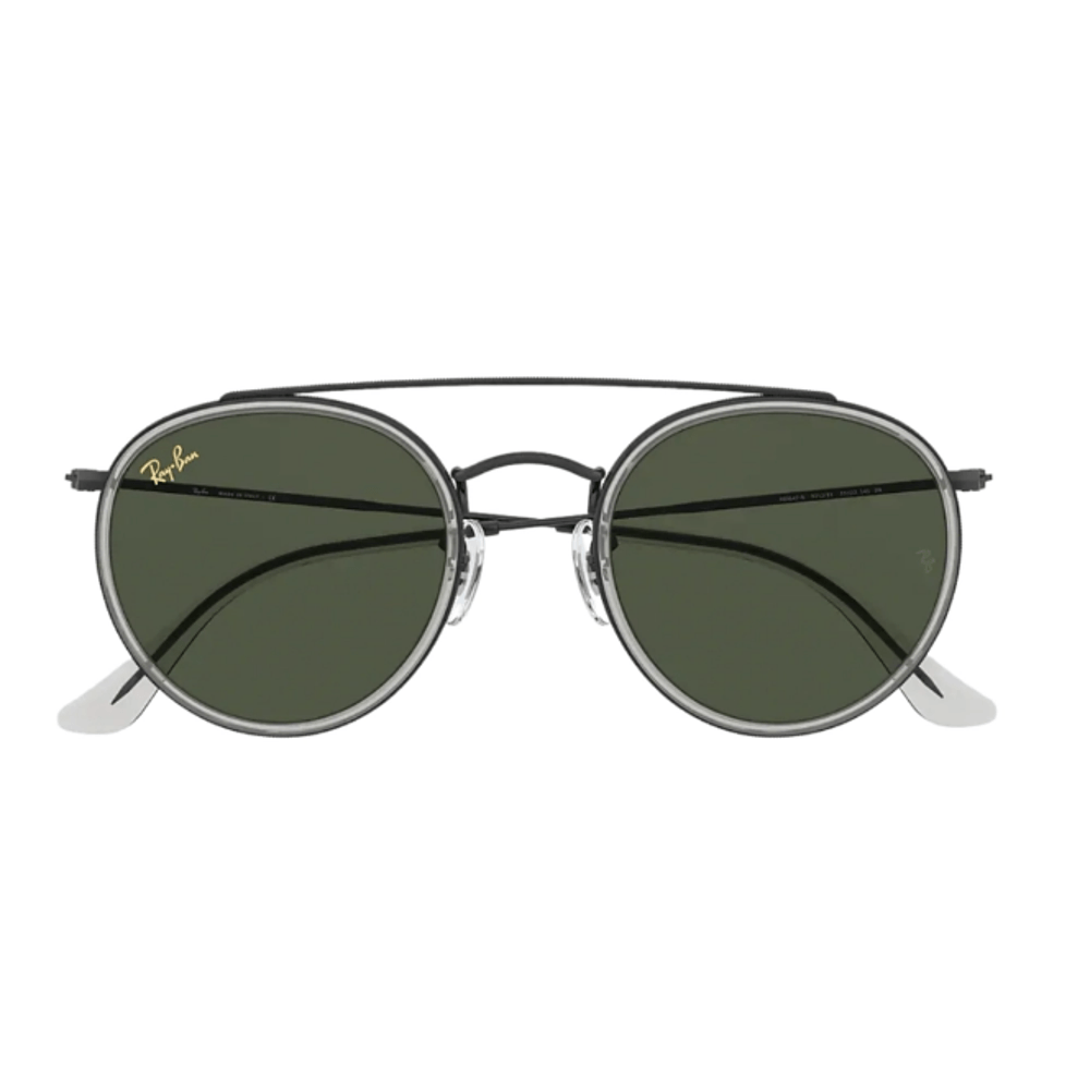 Óculos de Sol Ray-Ban Arredondado Preto RB3647NL 921231 51-22 ...
