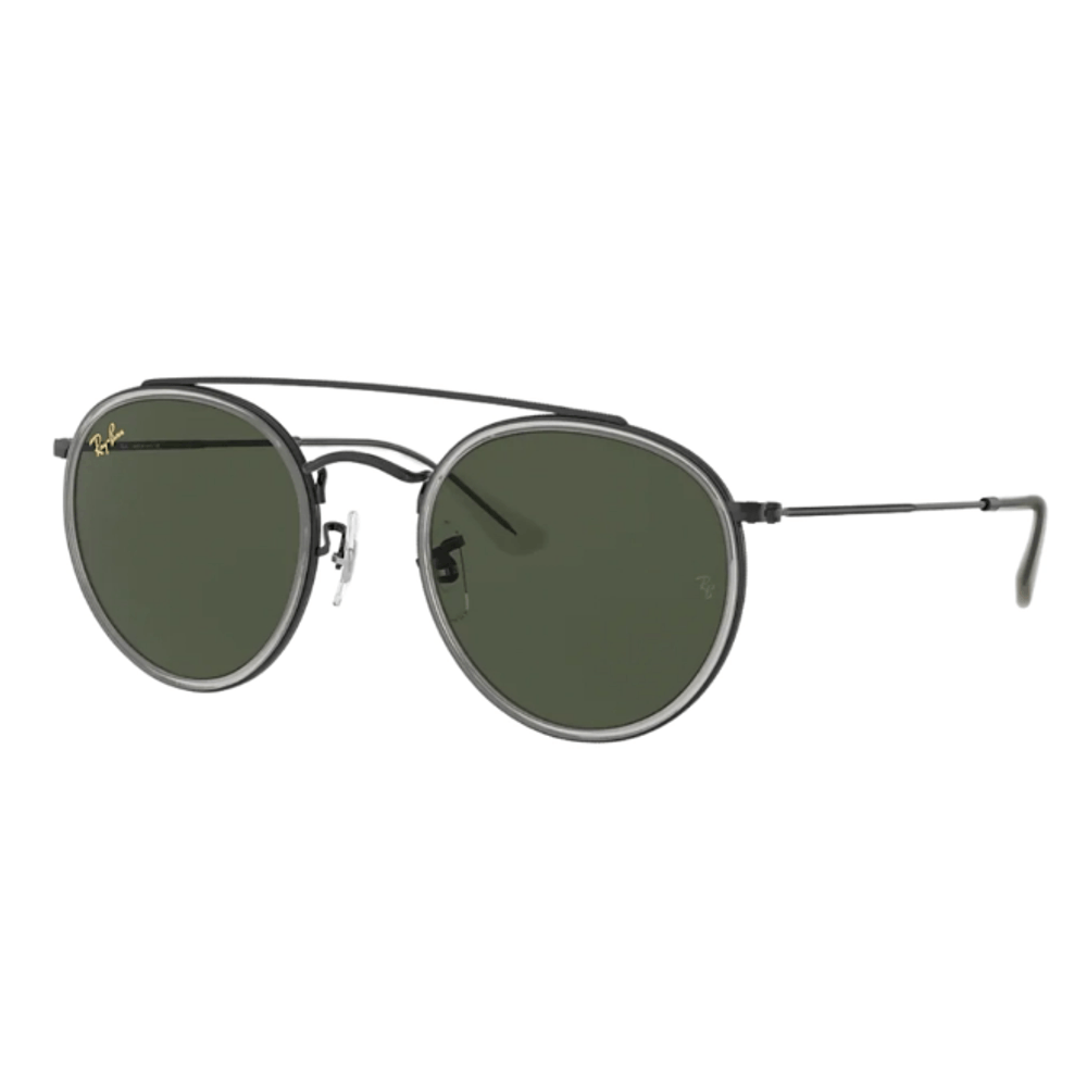 Óculos de Sol Ray-Ban Arredondado Preto RB3647NL 921231 51-22 ...