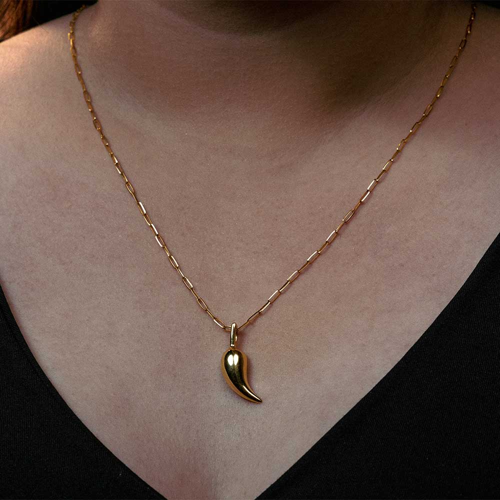 Pingente Feminino Pimenta Grande em Ouro 18k PF005 - fluiartejoias