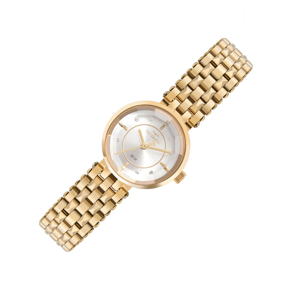 Relógio Technos Feminino Mini Dourado 2035MXJ1K Fluiarte Joias ...