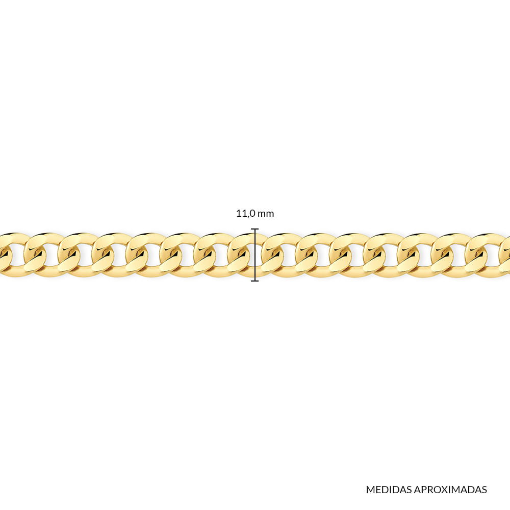 Corrente Unissex Grumet em Ouro Amarelo 18K PN08C Fluiarte - fluiartejoias
