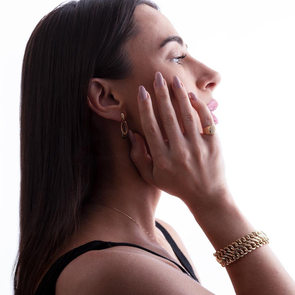 Anel Feminino Em Ouro 18k Mindinho A1118 Fluiarte Fluiartejoias