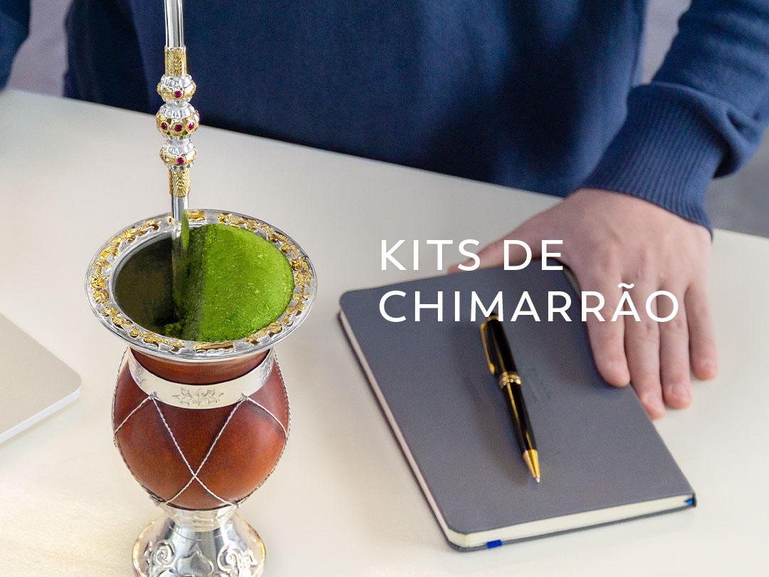 Kits para Chimarrão em Ouro e Prata Fluiarte