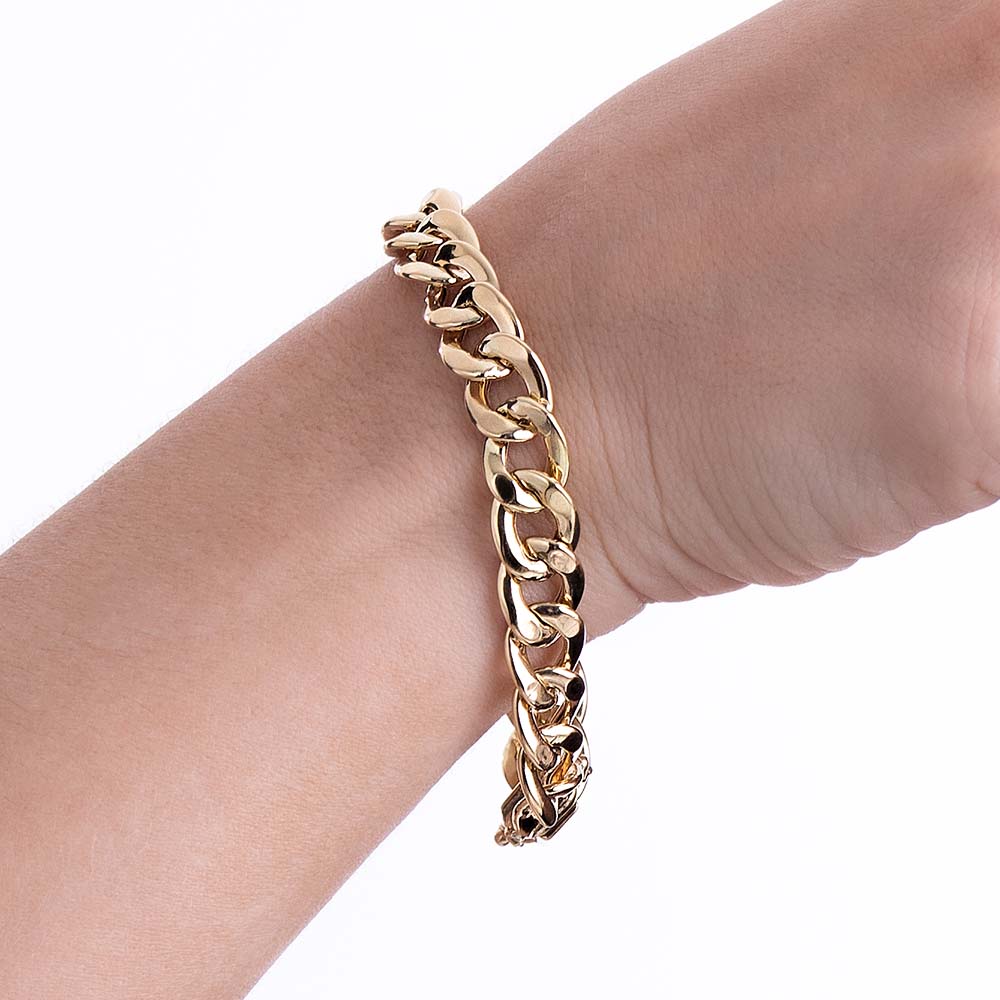 Pulseira Grumet Em Ouro 18k Amarelo PN07 Fluiarte Joias - fluiartejoias