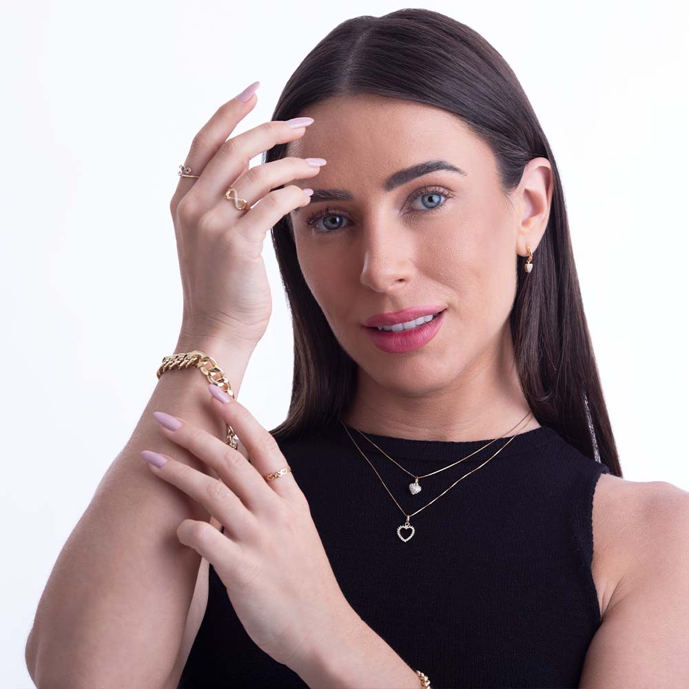 Pulseira Grumet Em Ouro 18k Amarelo PN07 Fluiarte Joias - fluiartejoias