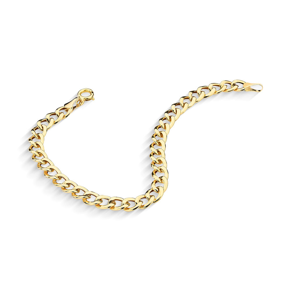 Pulseira Grumet Pequena em Ouro 750 PN18 Fluiarte - fluiartejoias