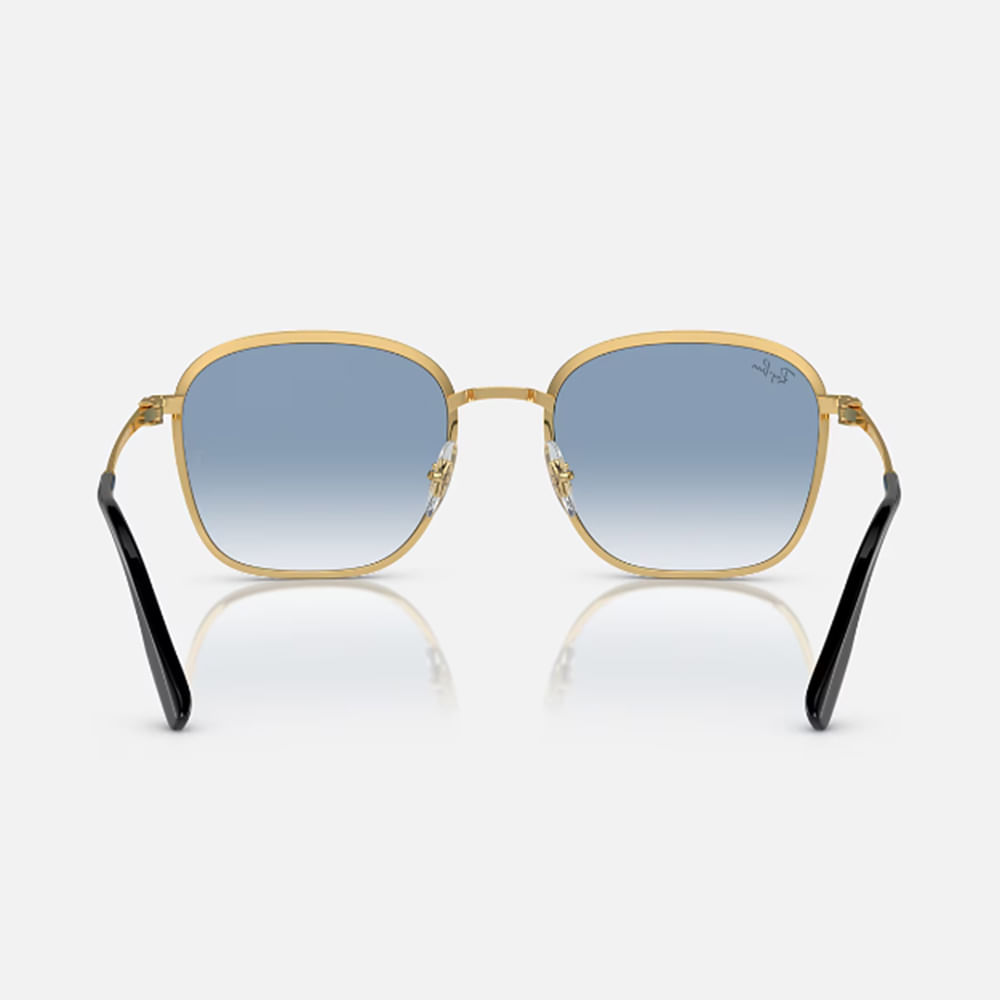 Óculos Ray-Ban RB3720 com Armação Dourada e Lentes Degradê Azul ...