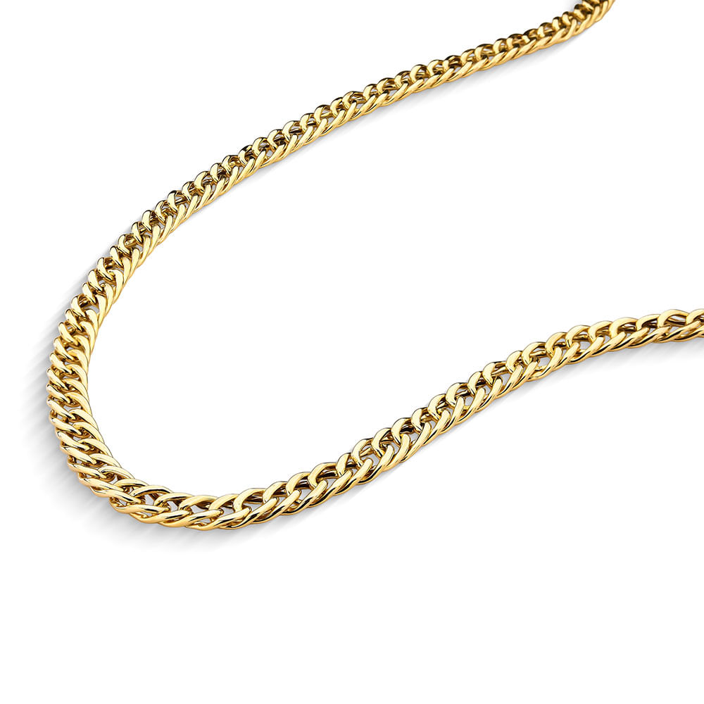 Corrente Tipo Grumet Trançada em Ouro Amarelo 18k - fluiartejoias