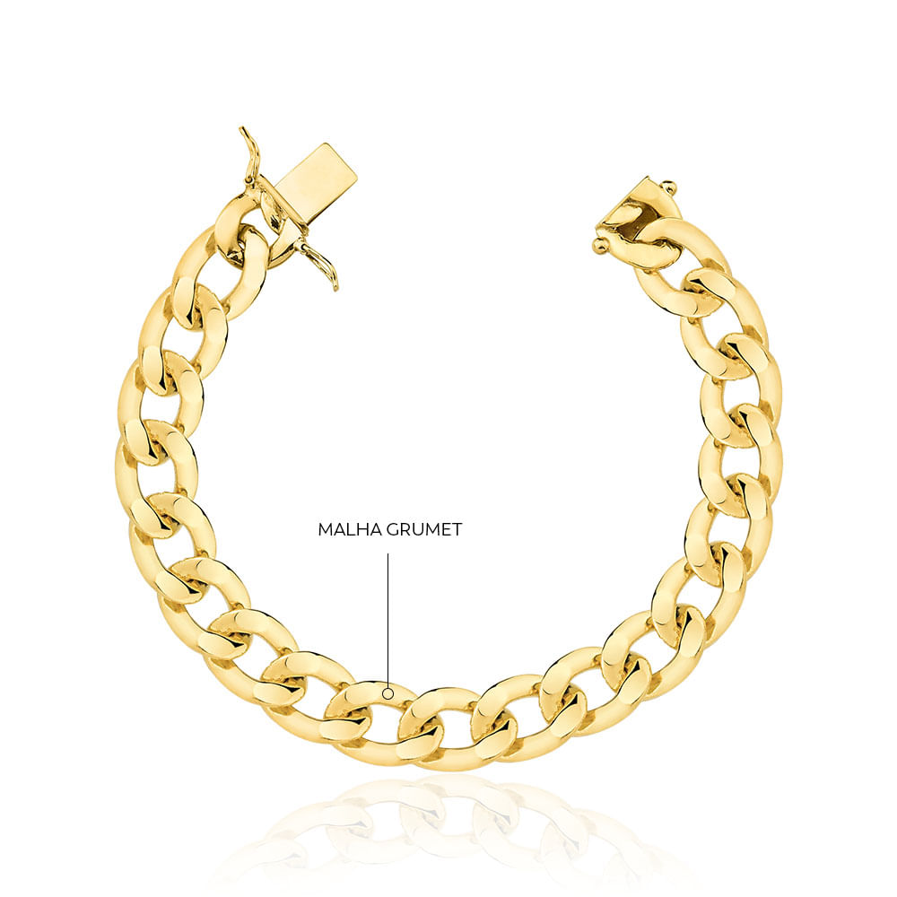 Pulseira Grumet Em Ouro 18k Masculina - fluiartejoias
