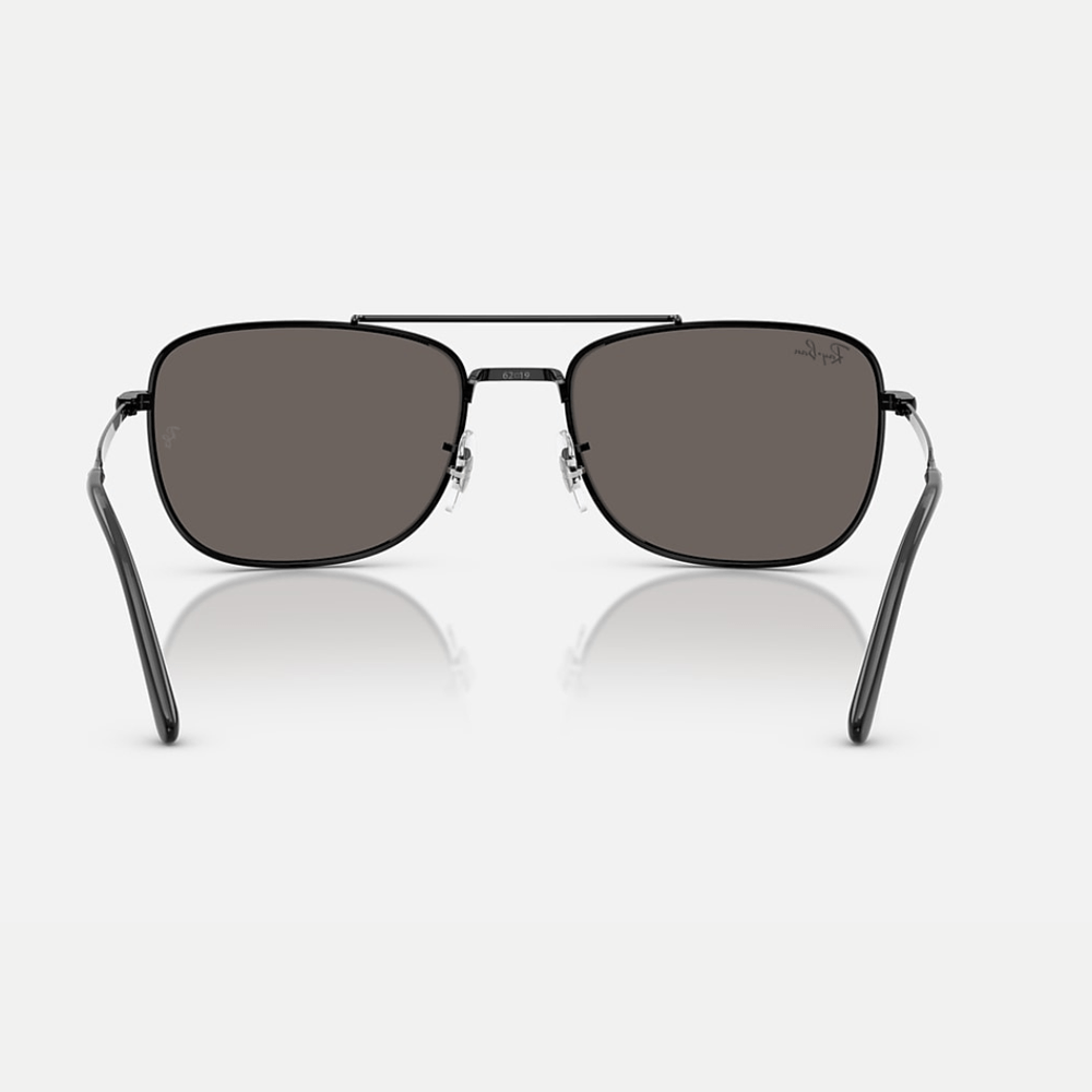 Óculos de Sol Ray-Ban RB3755 002/B1 62 Armação Preta e Lentes Cinza ...